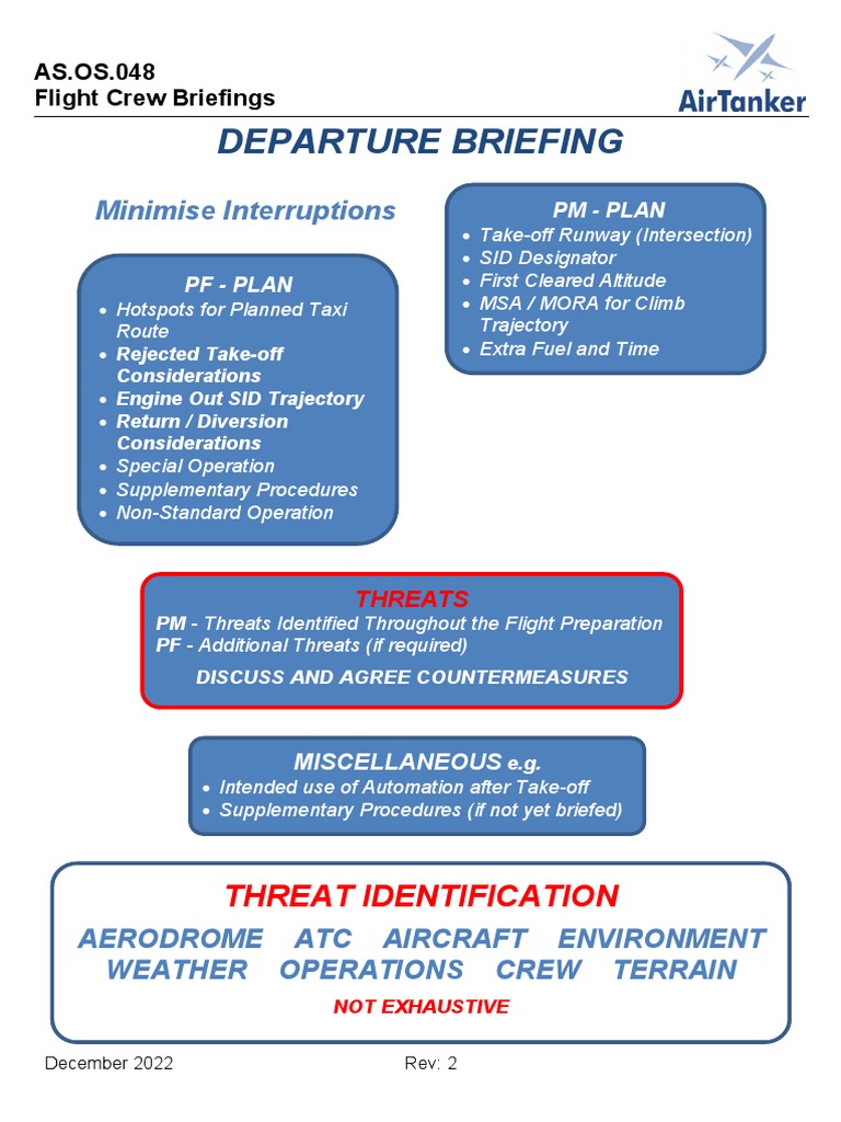 Flight Crew Departure and Arrival Briefing Guideline | PDF | Air ...