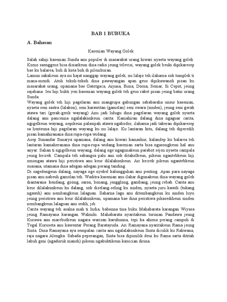 Kasenian Wayang Golek | PDF