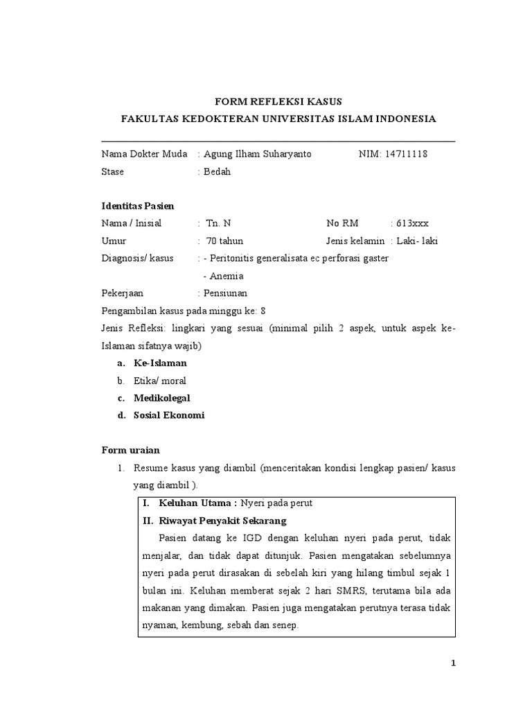 Refkas Ileus, Peritonitis | PDF