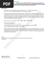 Soal & Solusi OSK Matematika SMP | PDF