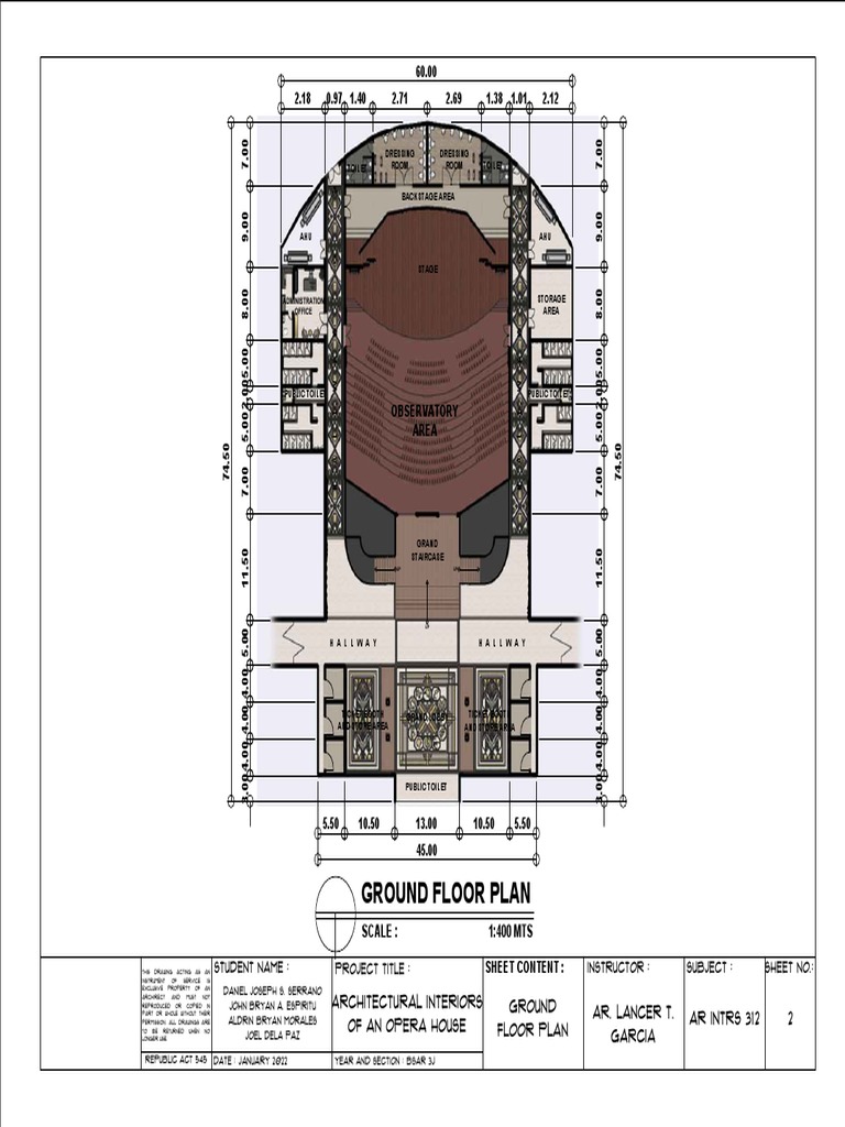 Arch Intrs of An Opera House | PDF | Buildings And Structures