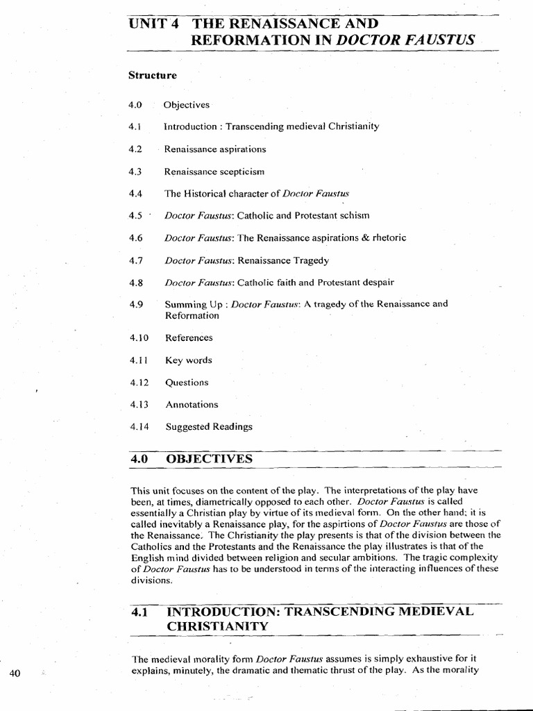 The Renaissance and Reformation in Doctor Faustus | PDF | Protestantism ...