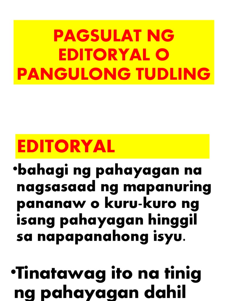 EDITORYAL NA NANGHIHIKAYAT g7 | PDF