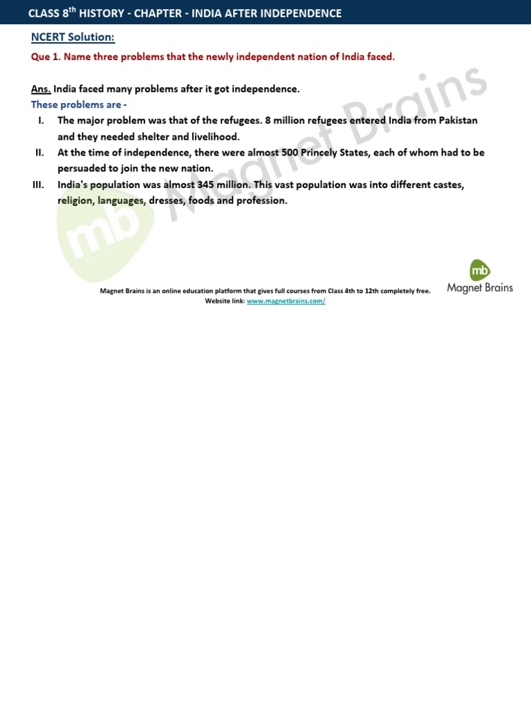 India After Independence | PDF | Partition Of India