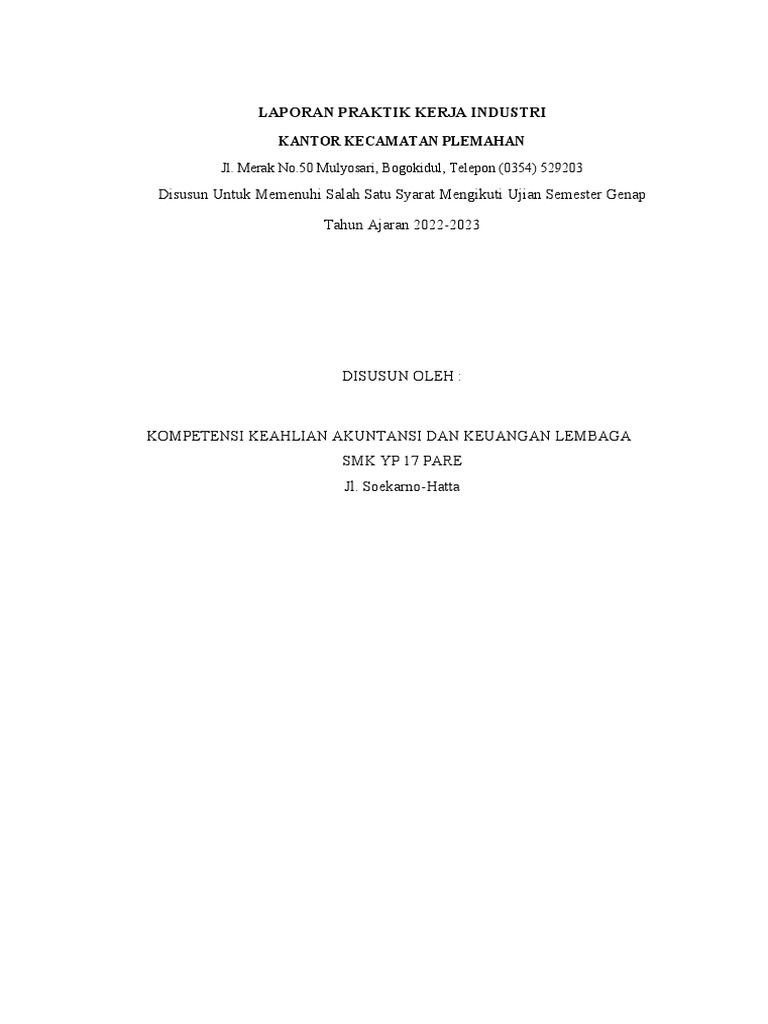 LAPORAN PRAKERI AKL Fix | PDF