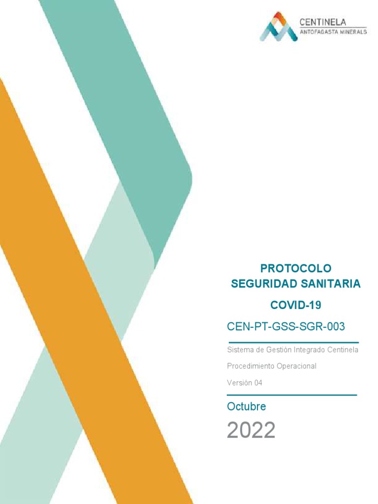 CEN-PT-GSS-SGR-003 - v4 PROTOCOLO SEGURIDAD SANITARIA COVID-19 | PDF ...