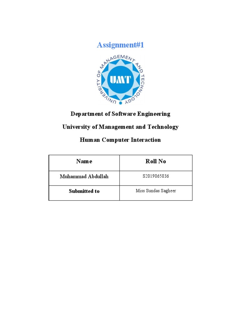 Hci Assign 1 | PDF | Human–Computer Interaction | Icon (Computing)