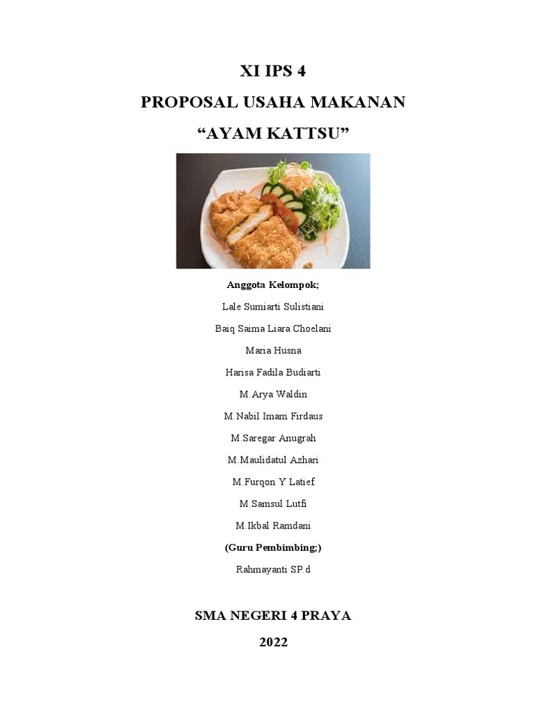 Proposal Usaha Makanan | PDF