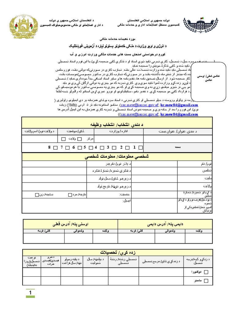 Mew Job Application Form | PDF