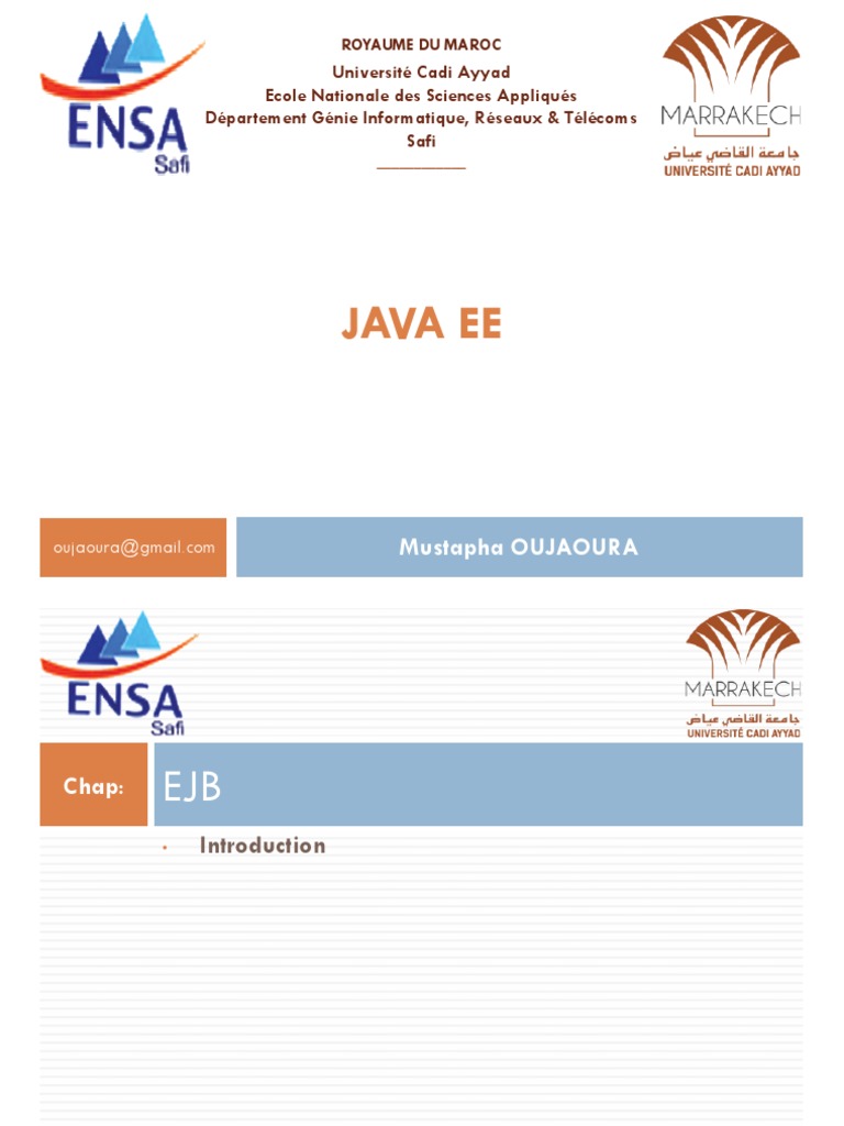 Java EE - EJB V5 | PDF | Interface (Informatique) | Java (Langage de programmation)