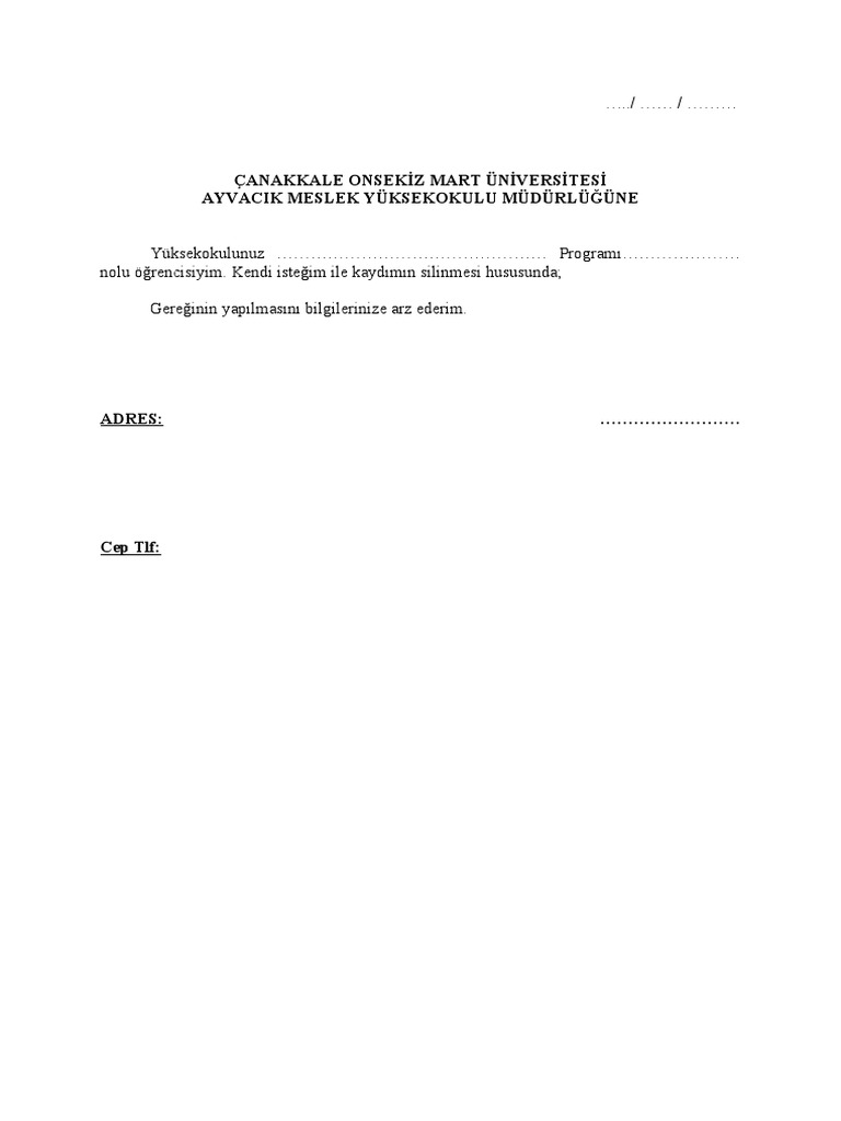 11 Kayit Silme Dilekce Ornegi | PDF