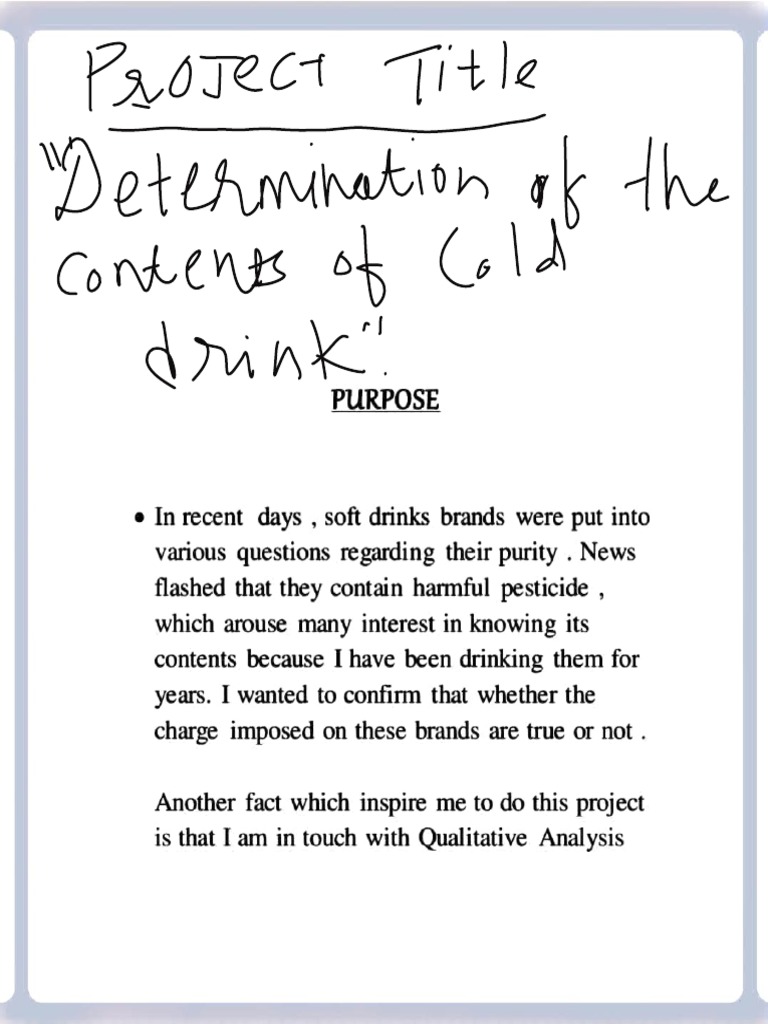 Soft Drinks Purity Analysis Report | PDF | Sucrose | Glucose
