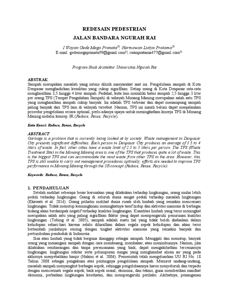 Kelompok 4 - Perancangan Tempat Pengelolahan Sampah (TPS 3R) Di Monang Maning | PDF