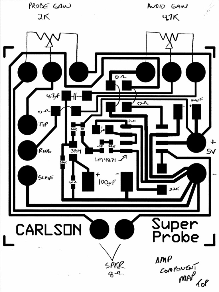 Carlson Super Probe Amp Component Map | PDF