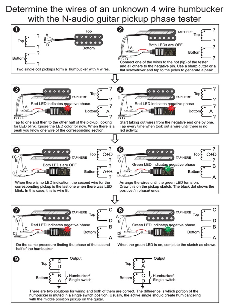 N-Audio Pickup Phase Tester Humbucker Testing | PDF | Electrical ...