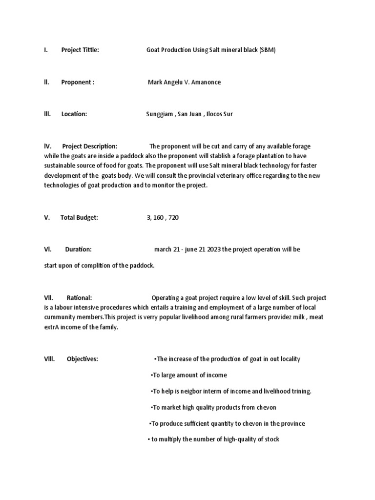 Goat Production Project Using Salt Mineral Black Technology to Increase ...