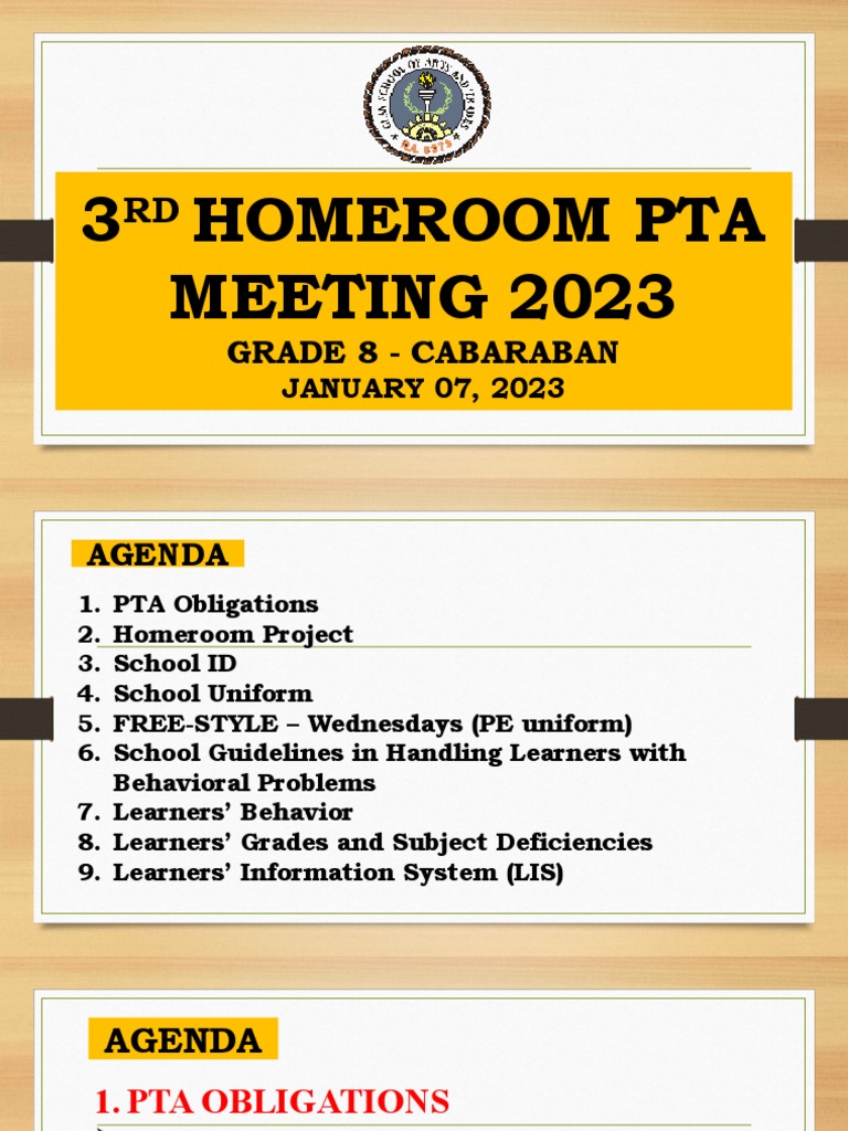 3rd Hrpta Meeting 2023 | PDF | Educational Organizations | Schools