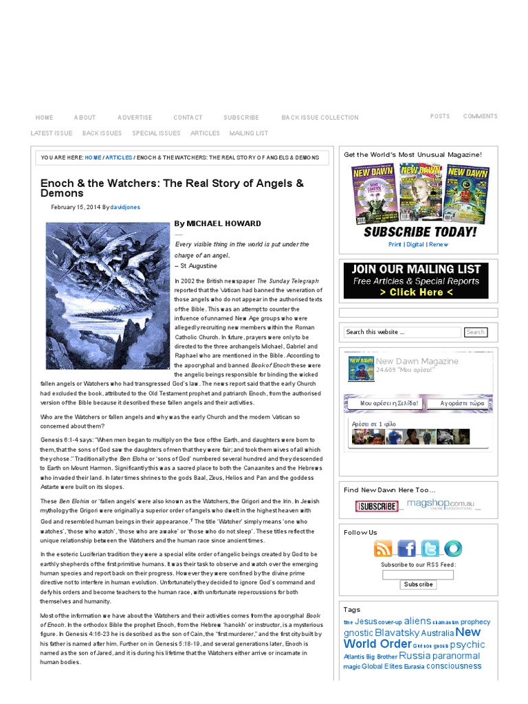 Enoch The Watchers The Real Story of Ang | PDF | Serpents In The Bible ...
