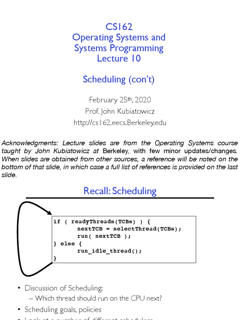 Lect10 424 002 | PDF | Scheduling (Computing) | Real Time Computing