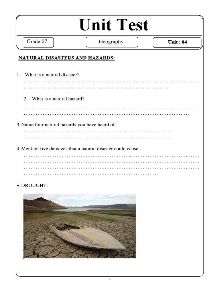 Geography Grade 7 Unit 4 TEST | PDF | Storms | Meteorology