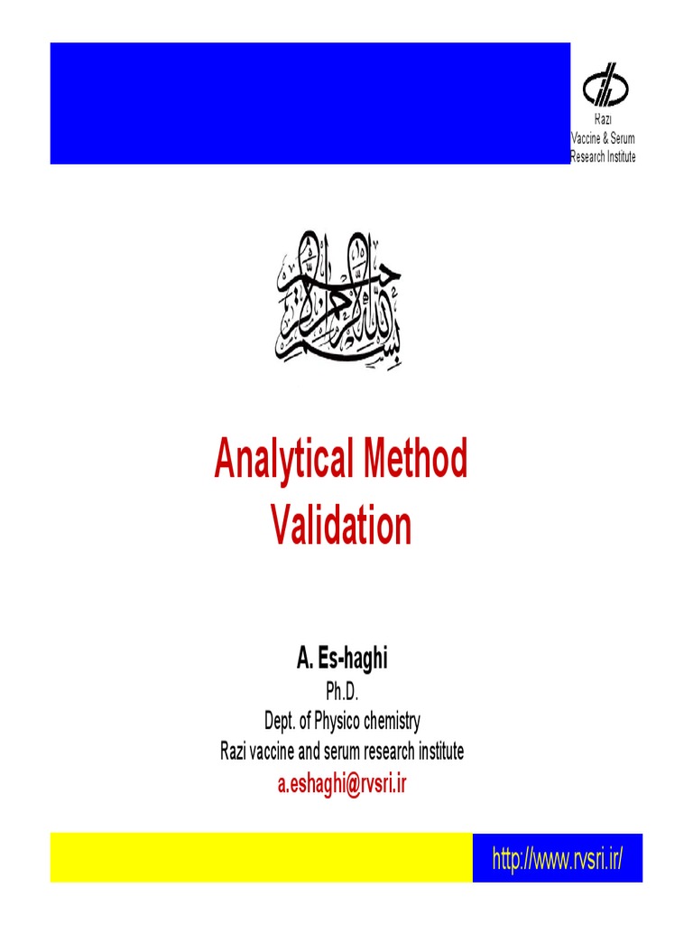Analytical Method Validation | PDF | Detection Limit | Accuracy And ... Analytical Method Validation | PDF | Detection Limit | Accuracy And ...