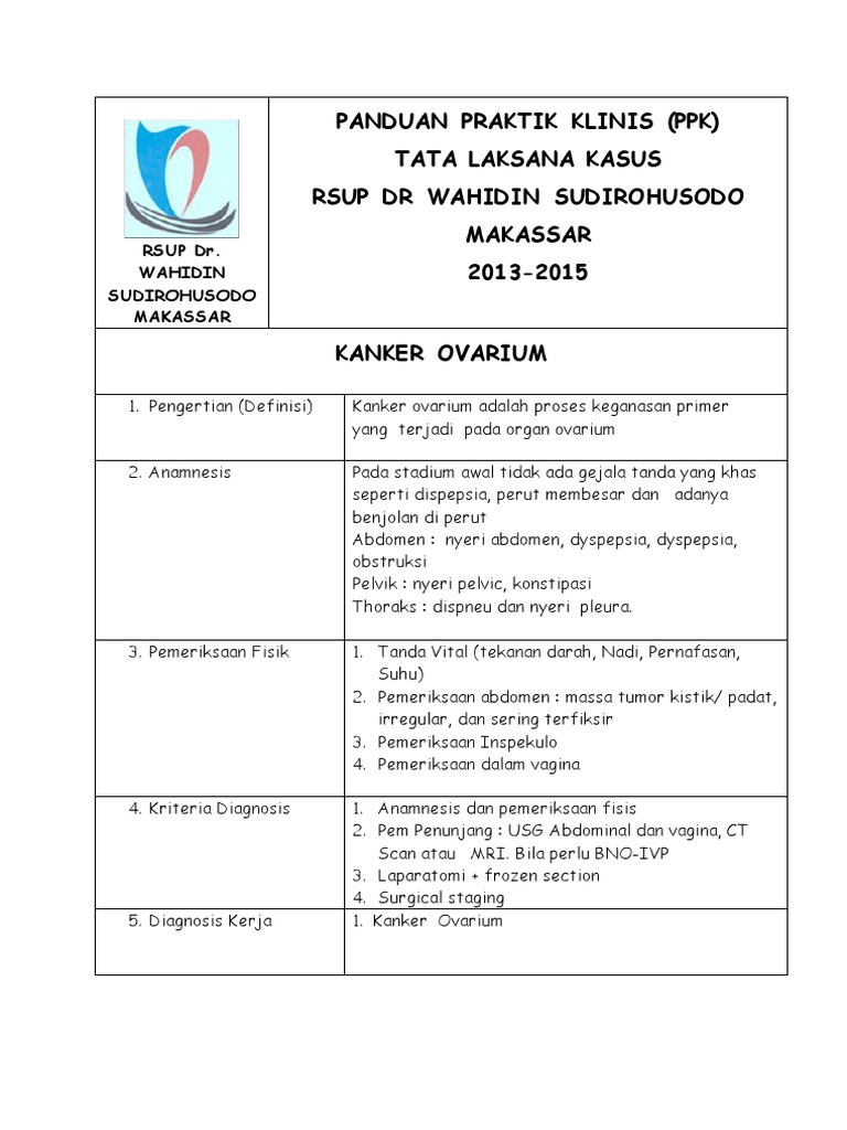 PPK Kanker Ovarium (Obgyn) | PDF | Sains & Matematika