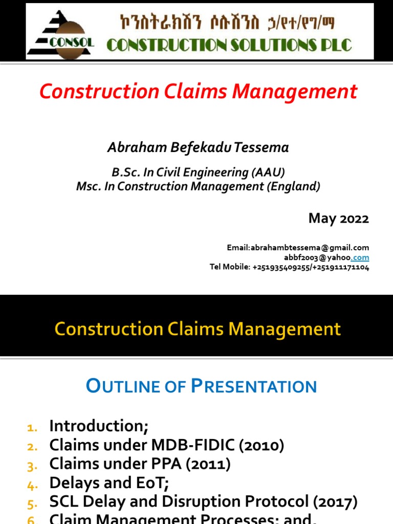 Construction Claims Management Guide | PDF | Employment | Damages