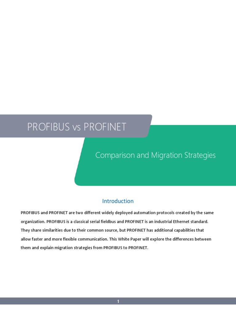 Profibus Vs Profinet | PDF | Ethernet | Computer Network