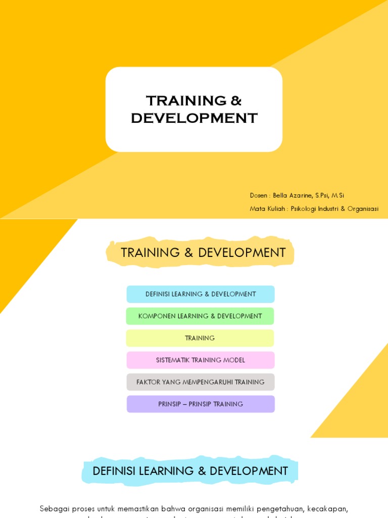 Strategi Efektif Training & Development | PDF