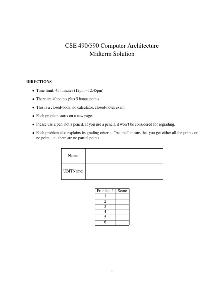 Comparch Answers and Questions | PDF | Cpu Cache | Cache (Computing)