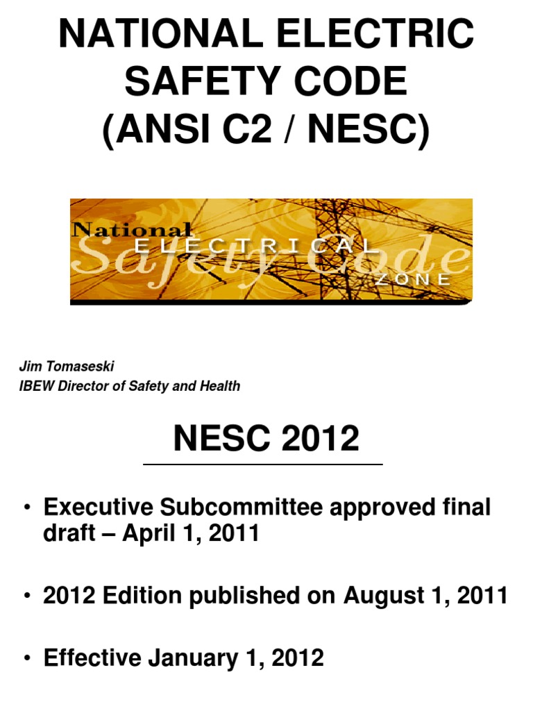 National Electric Safety Code Ansi c2 Nesc | PDF | Electric Arc ...