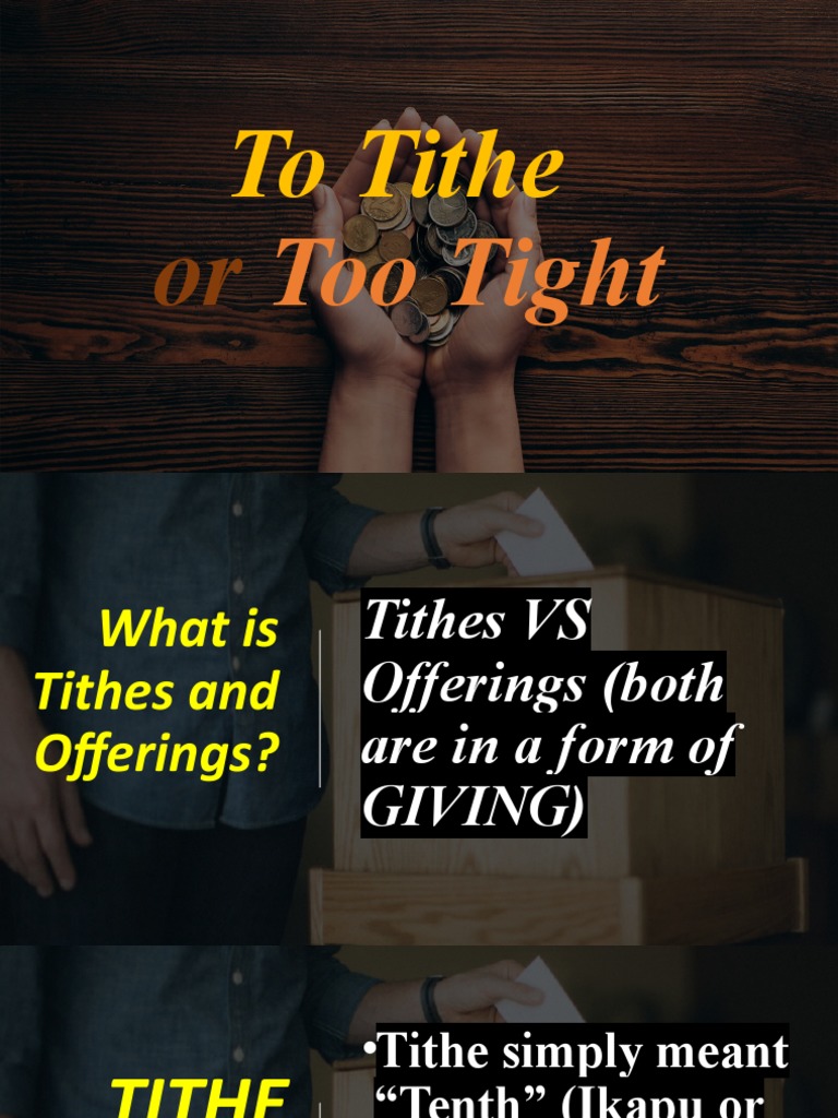Preaching - To Tithe | PDF | Tithe | Elijah
