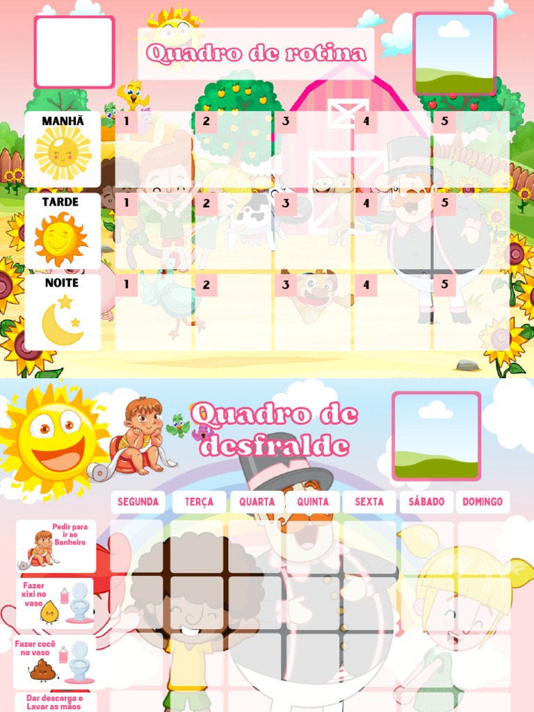 Quadro de rotina A3 (420 mm × 297 mm) | PDF