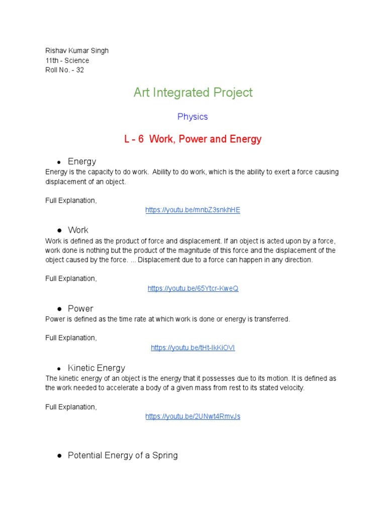 Rishav Singh Art Integrated Project Physics | PDF