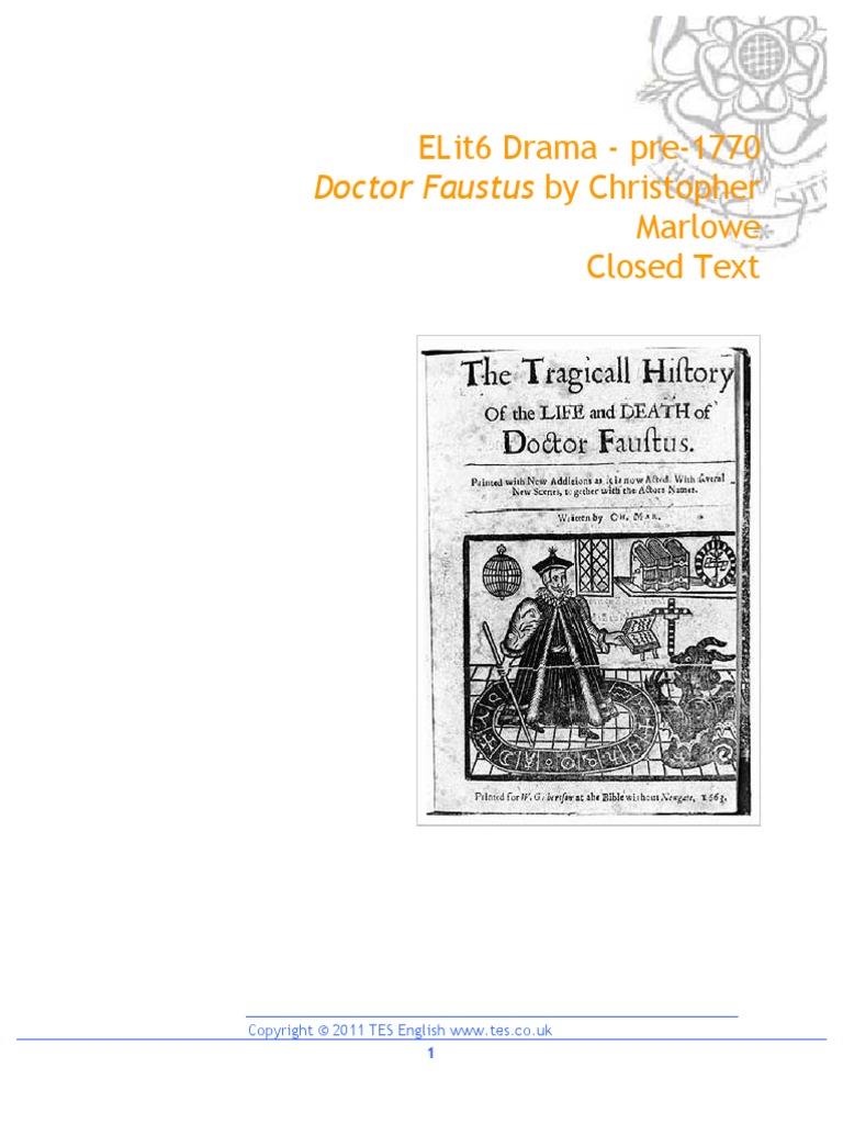 Doctor Faustus by Christopher Marlowe - Study Booklet | PDF | Pope ...