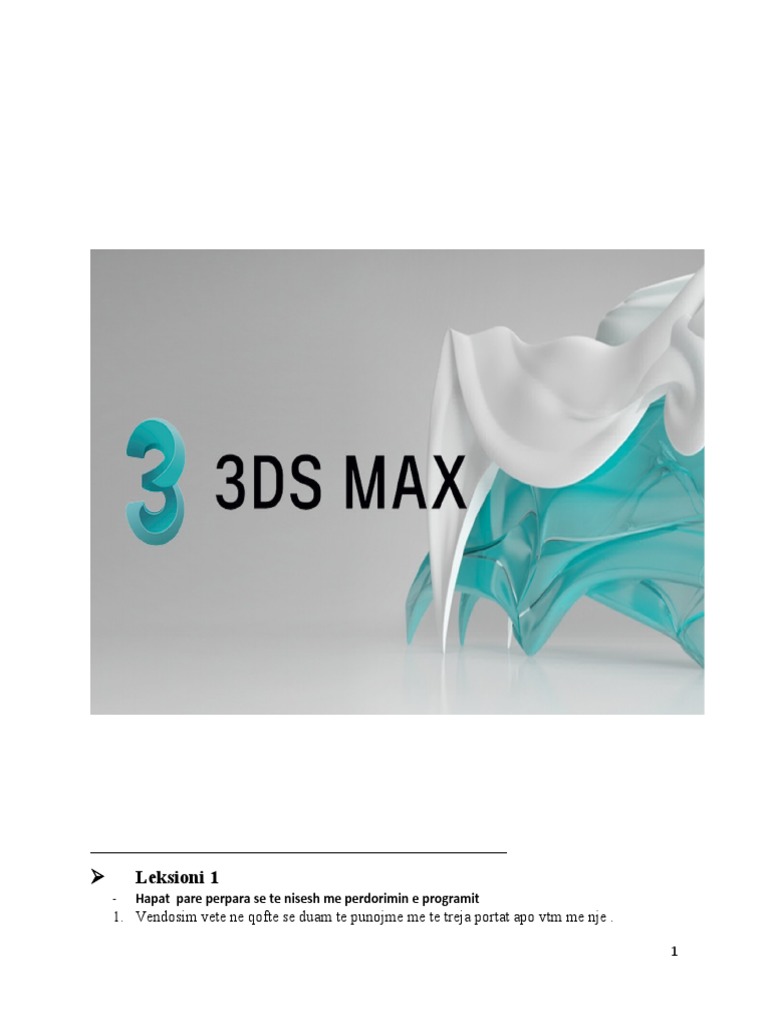 3ds Max Leksione | PDF