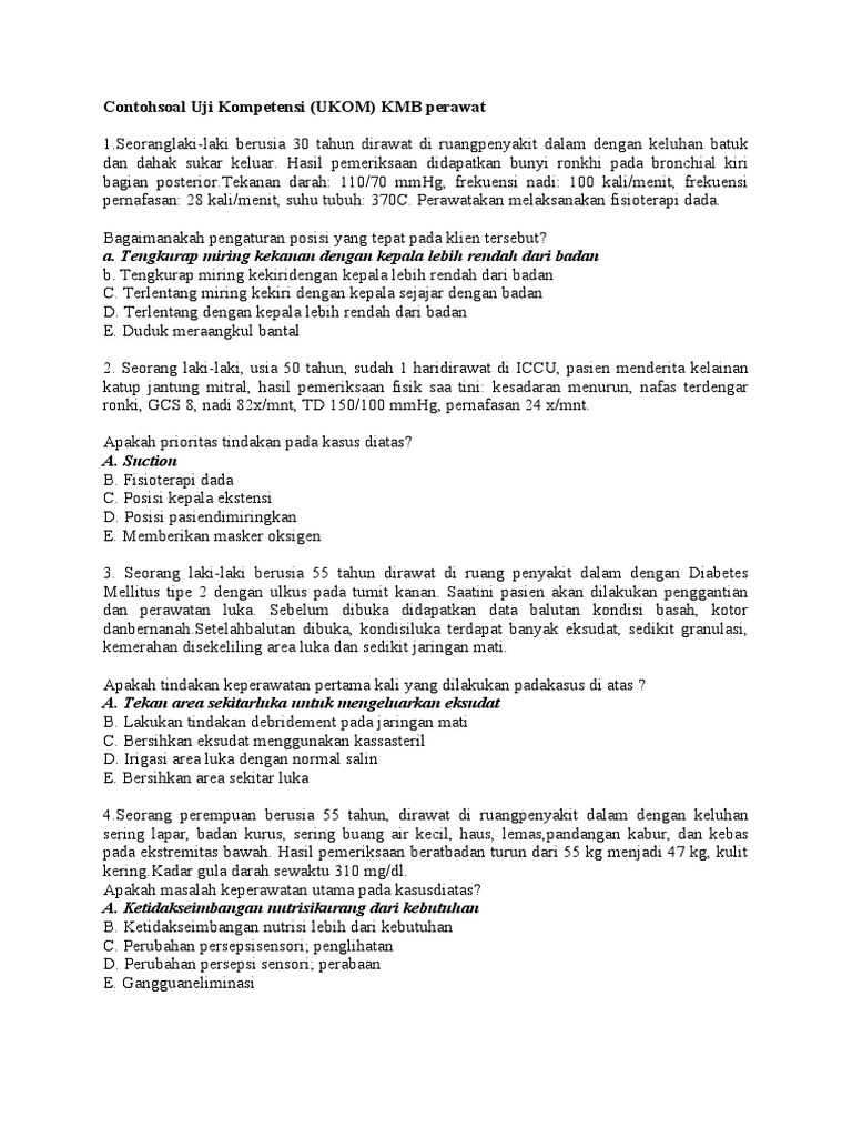 Contoh Soal Uji Kompetensi KMB | PDF