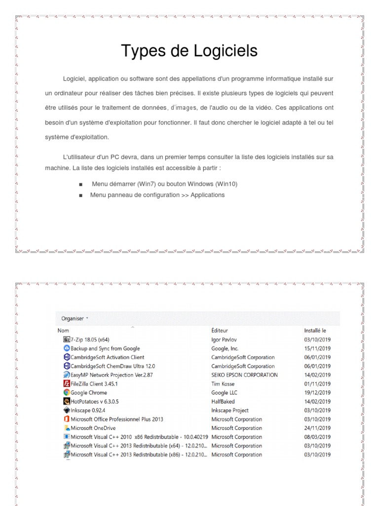 Types de Logiciels | PDF | Logiciel | Logiciel gratuit