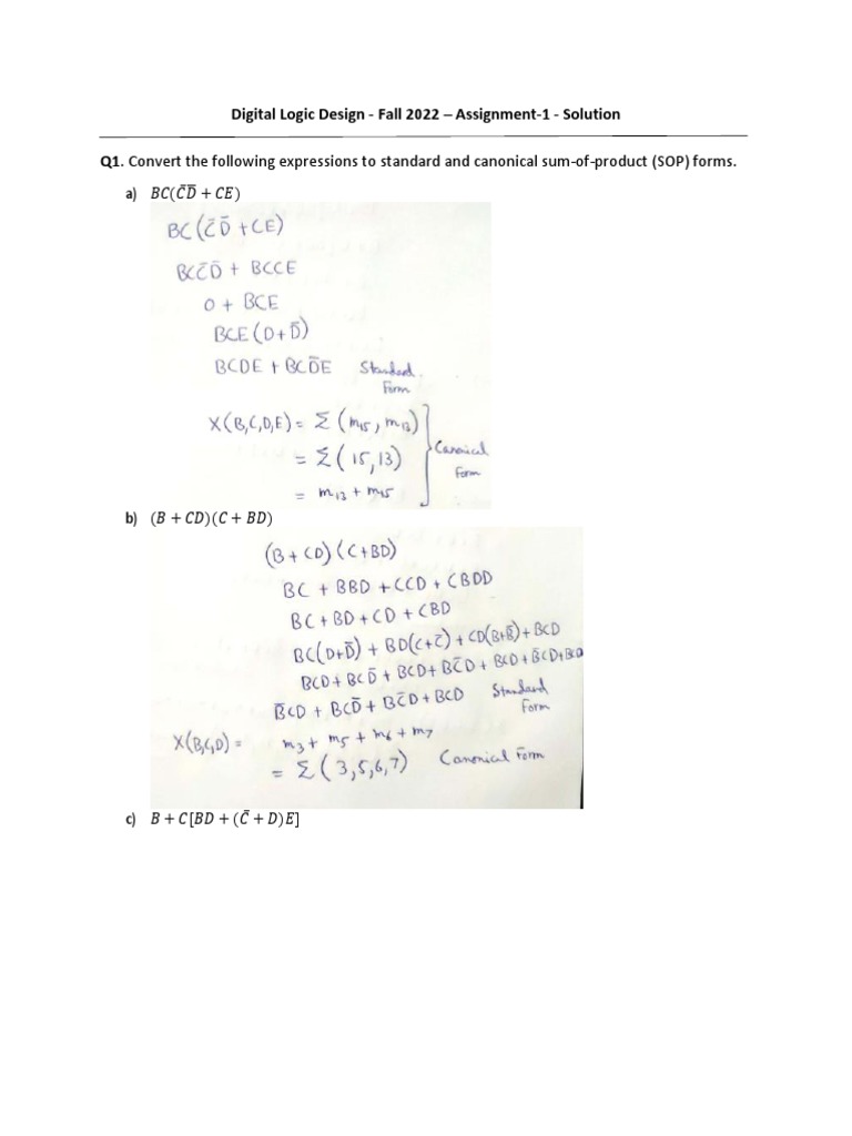 Assignment1 Solution | PDF