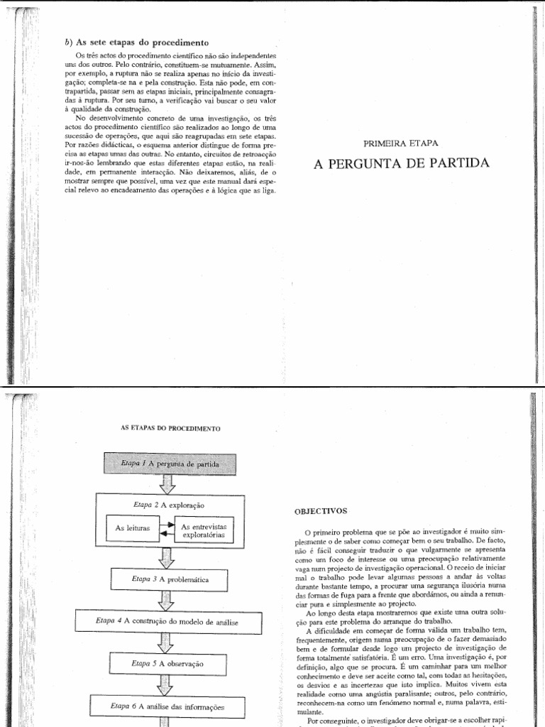 Pergunta de Partida (Quivy Campenhout, 1995) | PDF