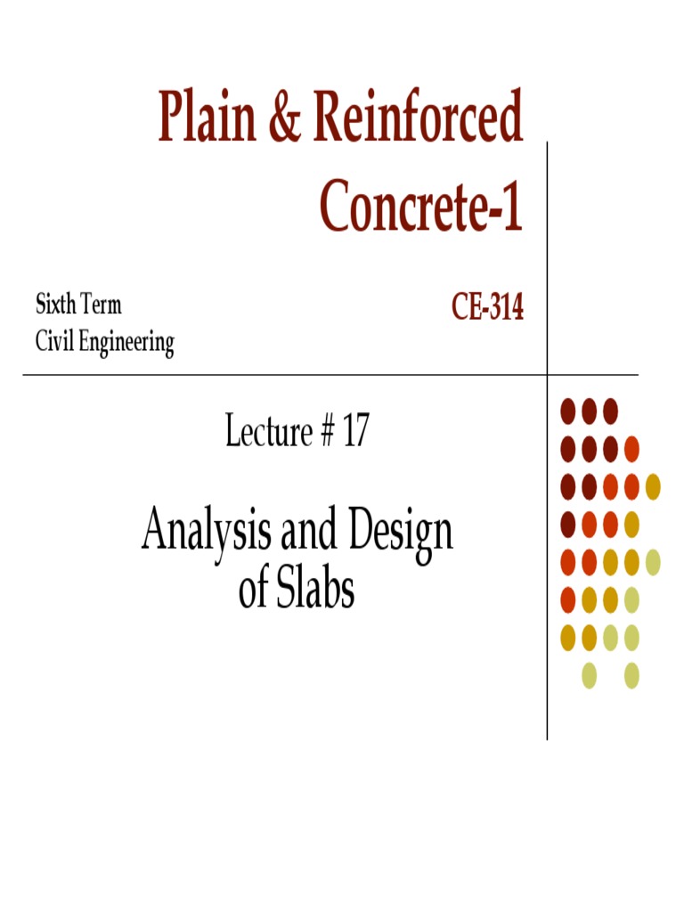 Prof. Zahid Ahmad Siddiqi Lec 17 Analysis and Design of Slabs | PDF | Beam (Structure ...