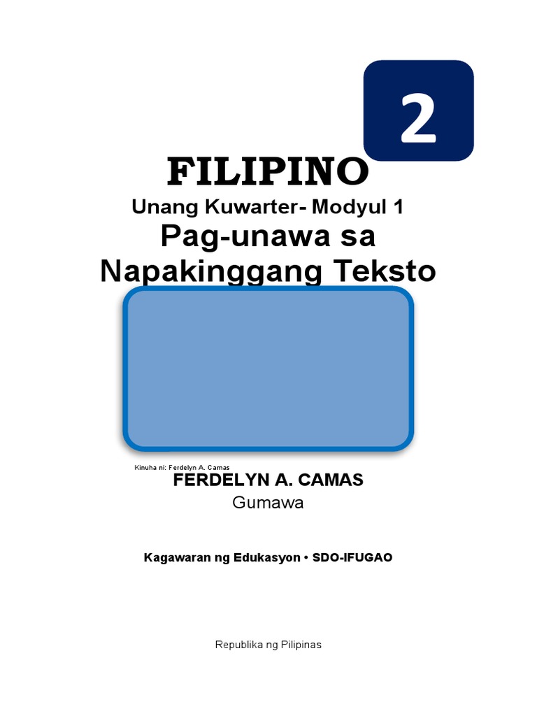 Fil 2 - Q1-Modyul-1 | PDF