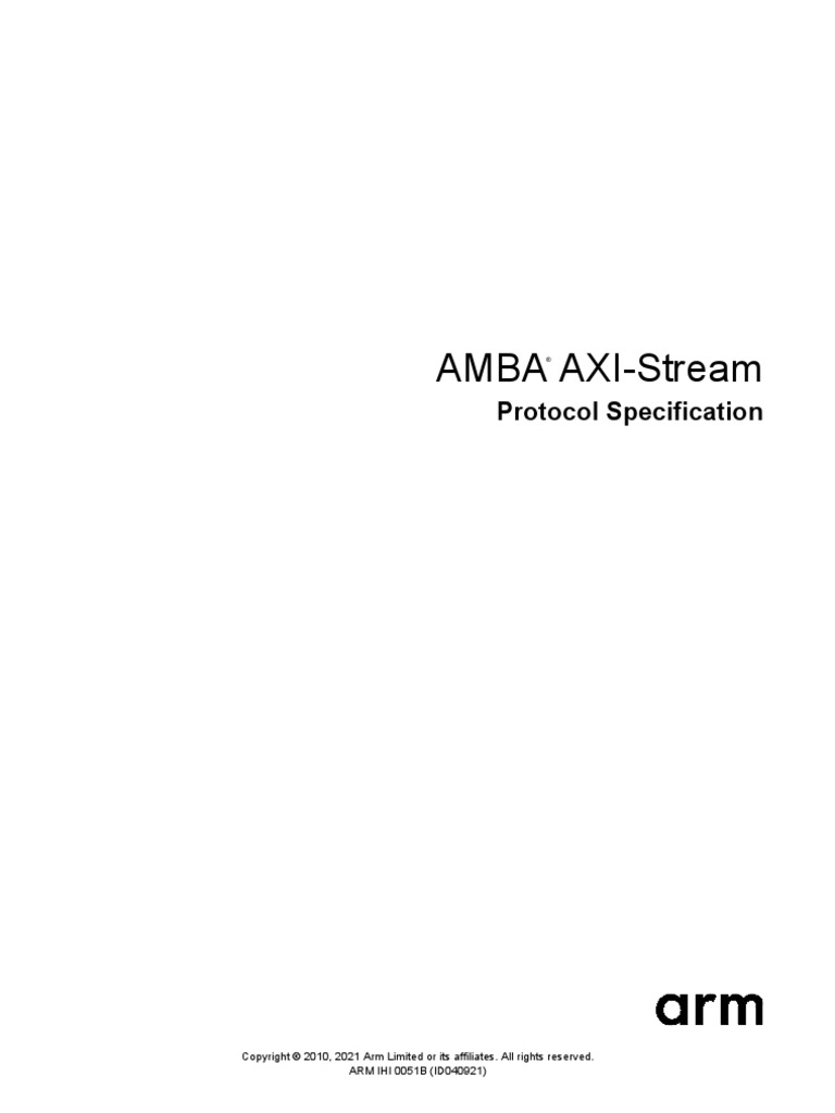 IHI0051B Amba Axi Stream Protocol Spec | PDF | License | Network Packet