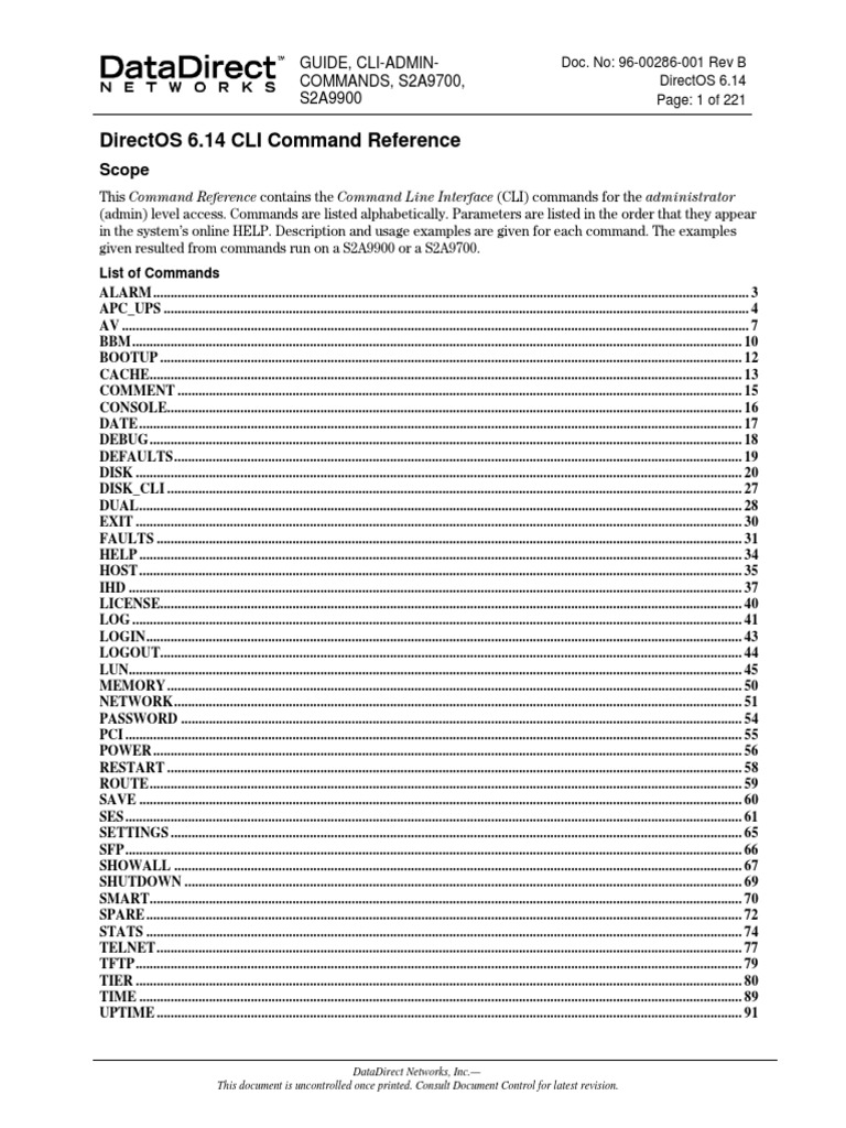 S2A DirectOS 6.14 CLI Command Reference | PDF | Cache (Computing) | Command Line Interface