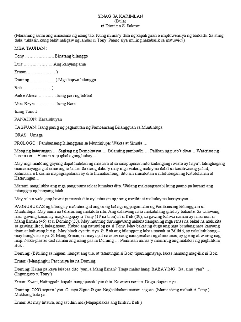 Sinag Sa Karimlan | PDF