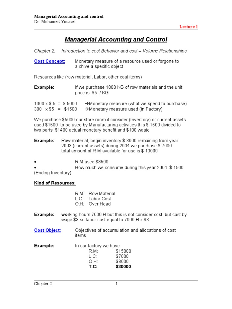 Lecture 1 Accounting | PDF