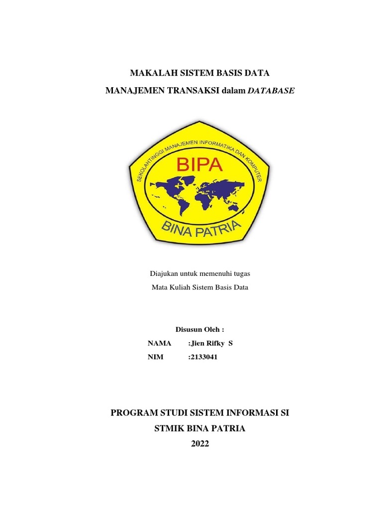 Manajemen Transaksi dalam Database | PDF | Komputer