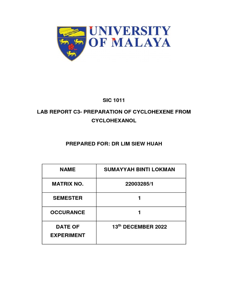 Lab Report C3 | PDF | Sulfuric Acid | Distillation