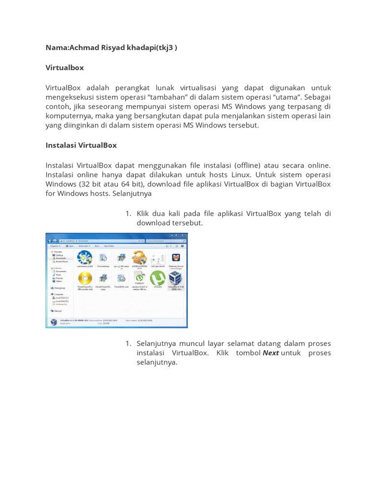 Panduan Instalasi VirtualBox 32/64 Bit | PDF | Komputer