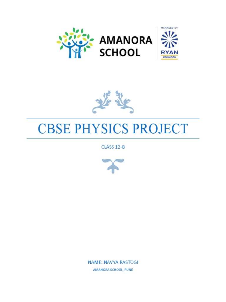 Cbse Physics Project | PDF | Refraction | Physical Chemistry